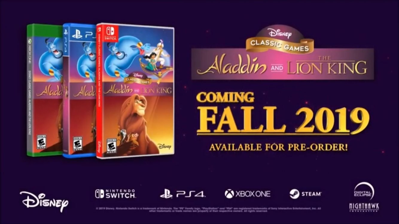 Annunciati Aladdin e Il Re Leone Remaster per Nintendo Switch!