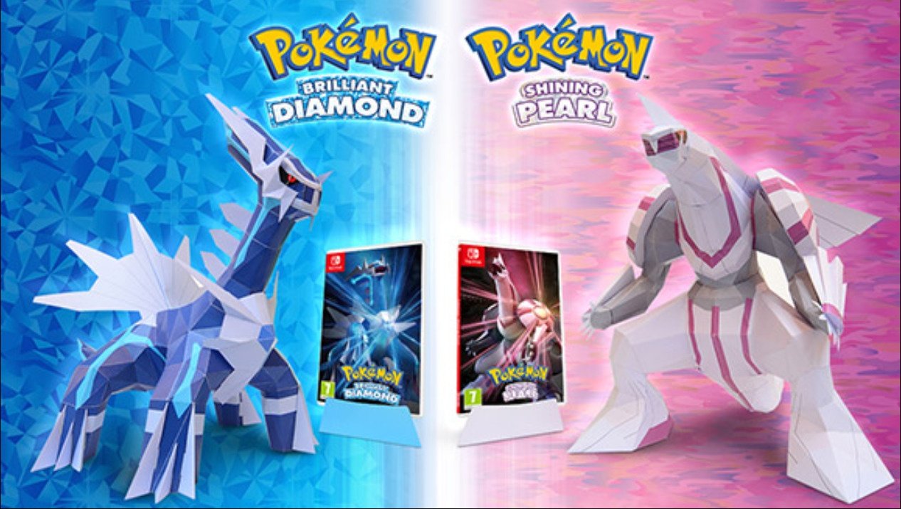 Disponibili i modelli papercraft da costruire di Dialga e Palkia