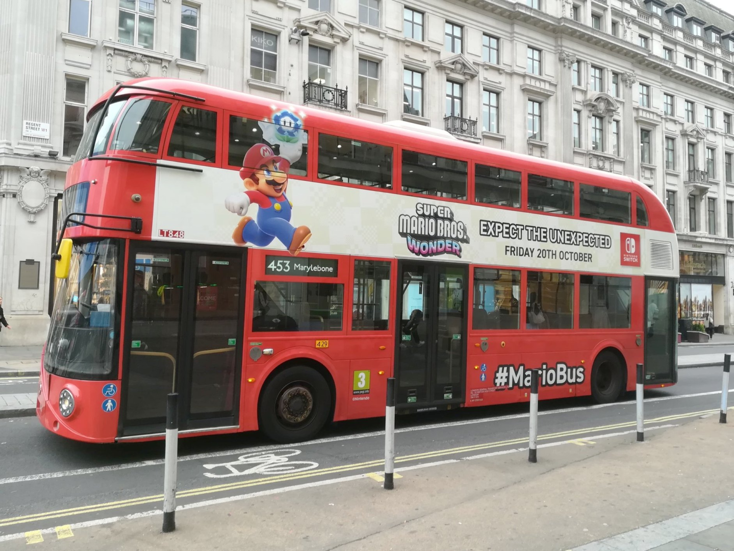 Super Mario Bros. Wonder: arrivano gli autobus a tema a Londra